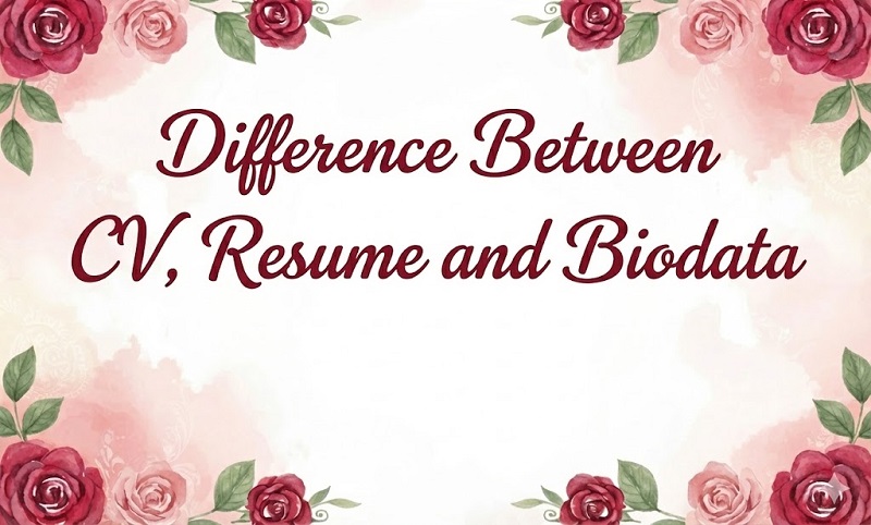 Difference Between CV, Resume and Biodata: Complete Guide | Matrimonial ...